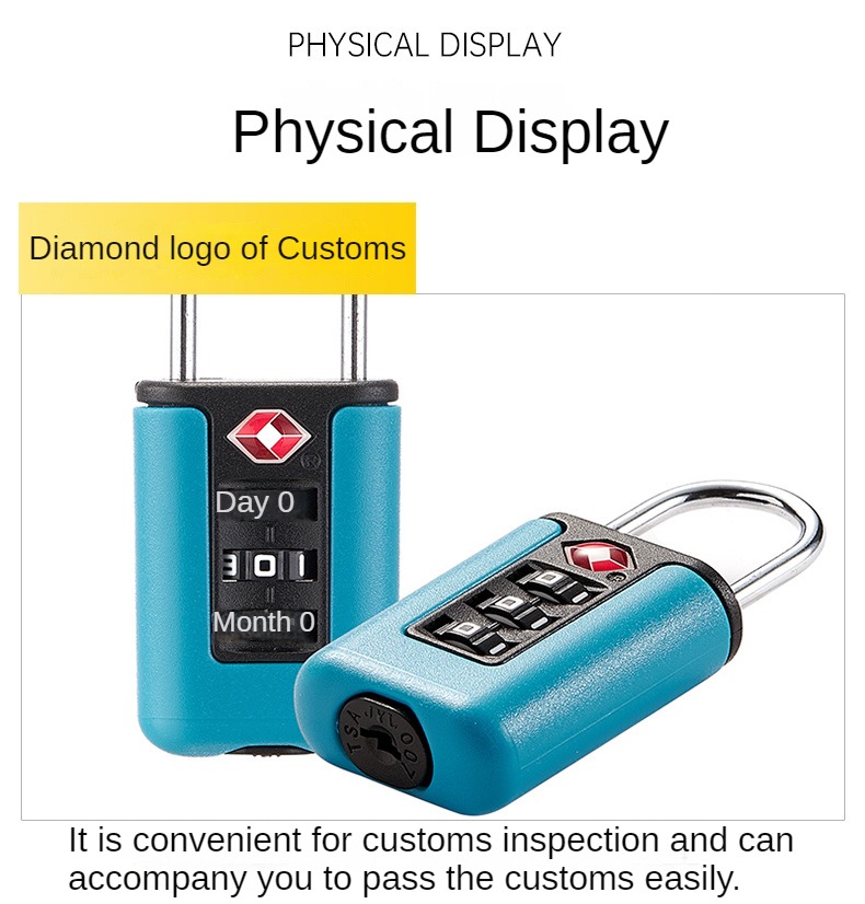 TSA Customs Code Lock Anti-Theft Travel Luggage Lock Mini Color ...