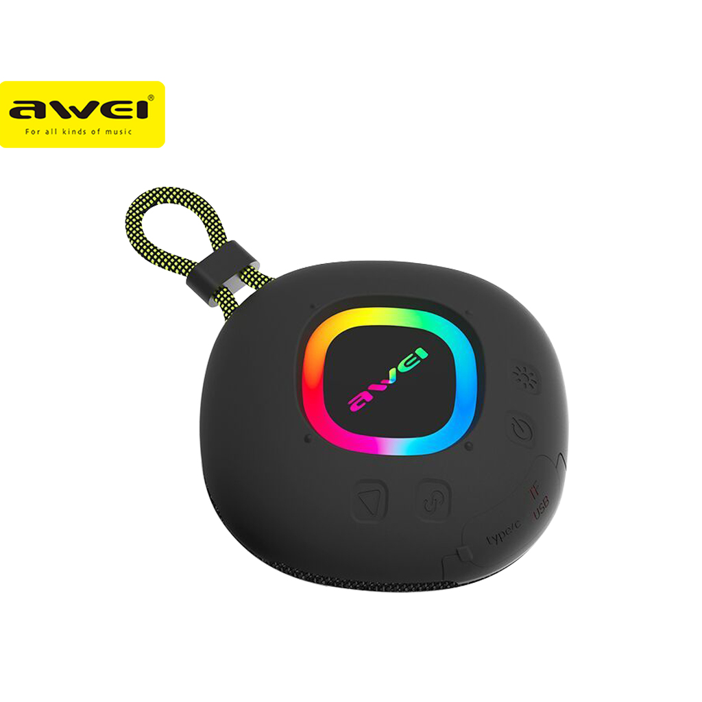 Awei KA6 Wireless Speaker TWS Explosive Bass 8W RGB Light Support TF ...