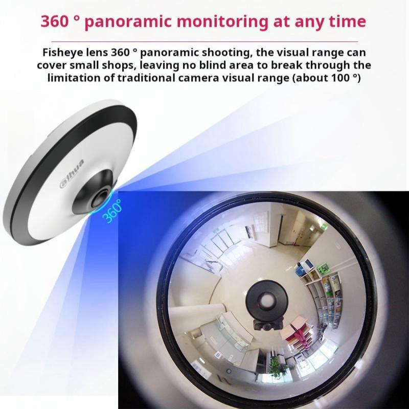 Dahua 360° 5MP HDCVI IR-Fisheye Camera With Audio CCTV Panoramic ...