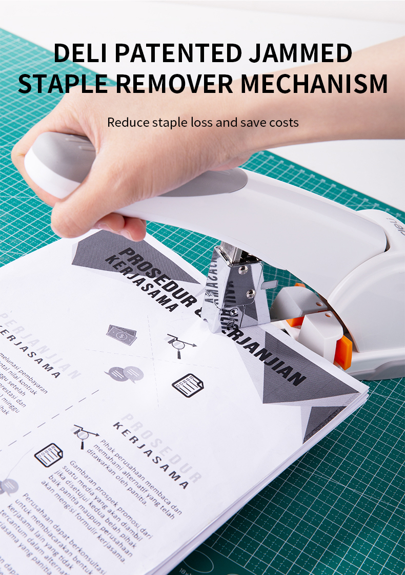 Deli Office Supplies Heavy Duty Stapler Stapling Machine Large Stapler ...