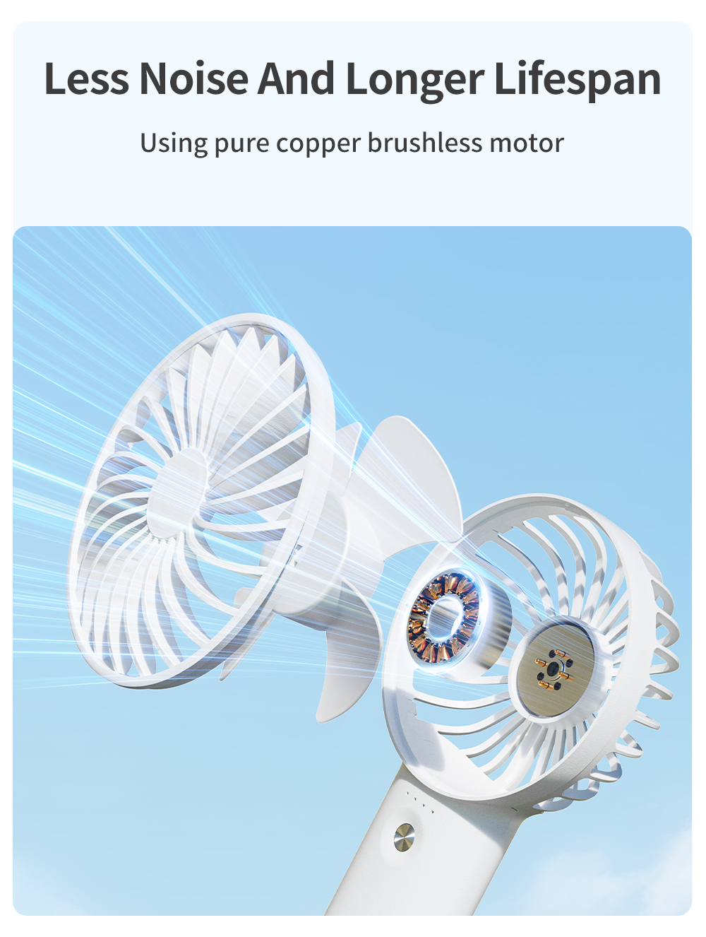 INSSA X Simplus Small Fan Handheld Mini Electric Fan Portable Three ...