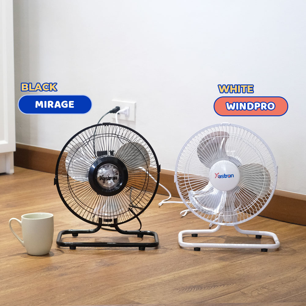 Astron MIRAGE 10" Industrial Floor Fan - Black | 45W | Metal Blade ...