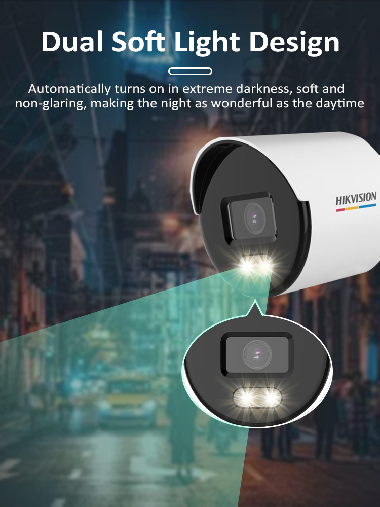 Hikvision 2MP/4MP 24H Fulll color Bullet IP Camera With audio Network ...