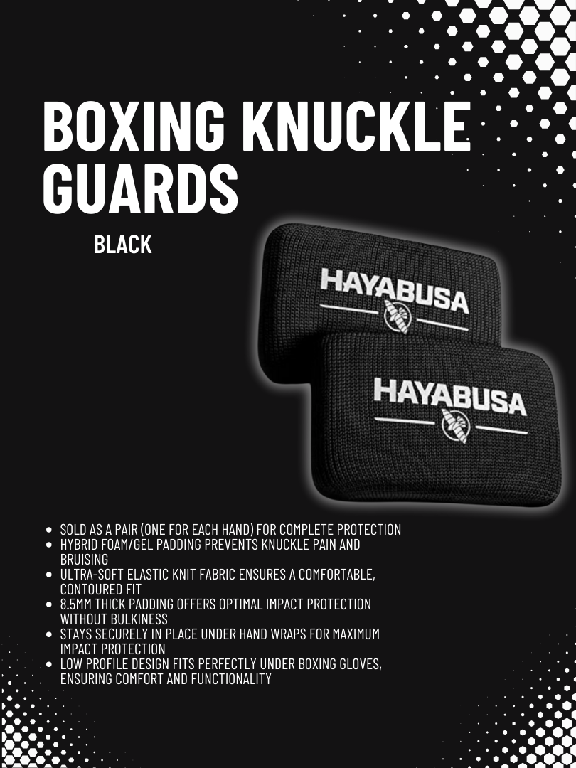 Hayabusa Boxing Knuckle Guards - Black | Shopee Philippines