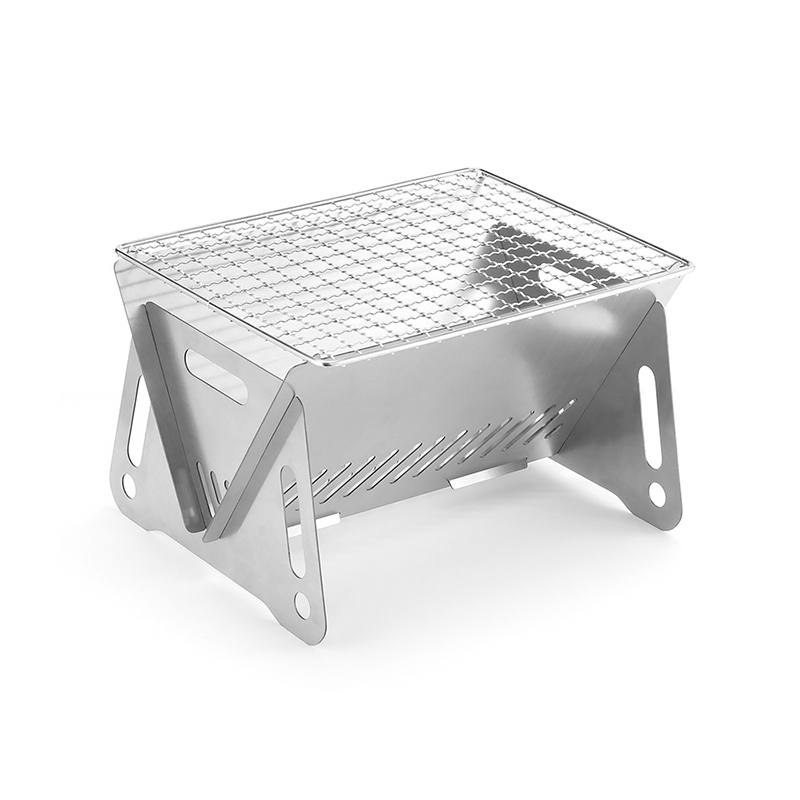 CQW Mini Portable Stainless Steel Barbecue Grill Pits Portable Camping ...