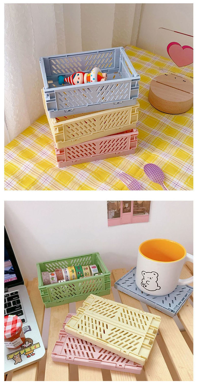 Creative Storage Box Korea Foldable Crate Tray Organize Desktop Rack ...