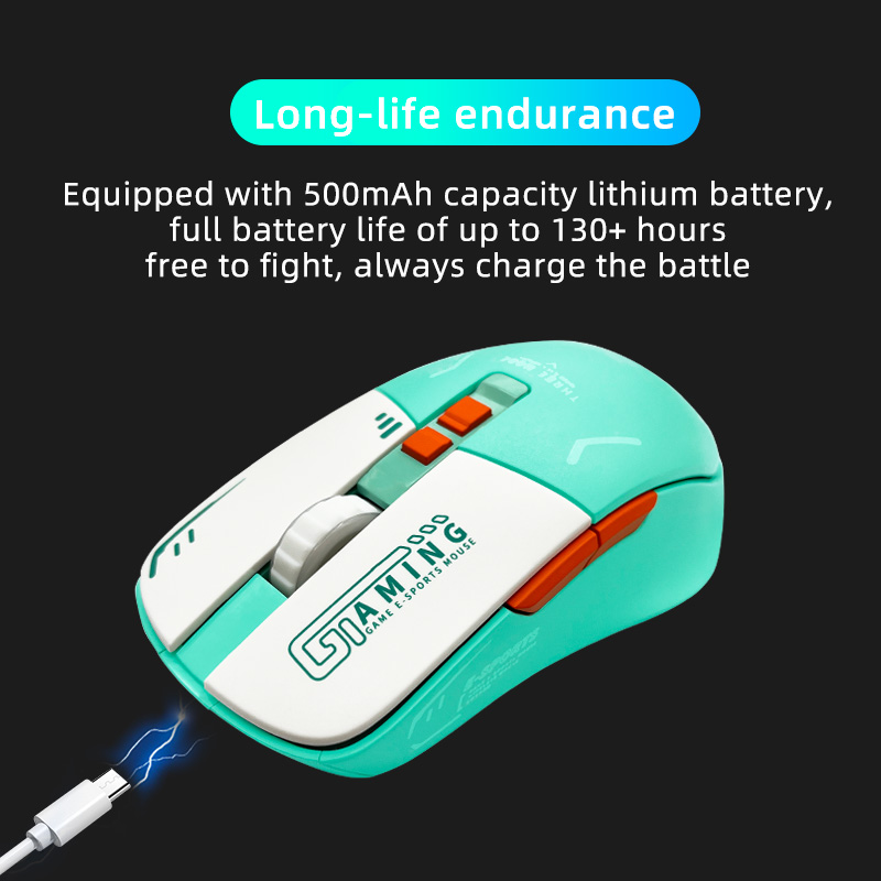 Zeus Meka Style 2.4G Wireless Mouse Rechargeable Mechanical Like Office ...