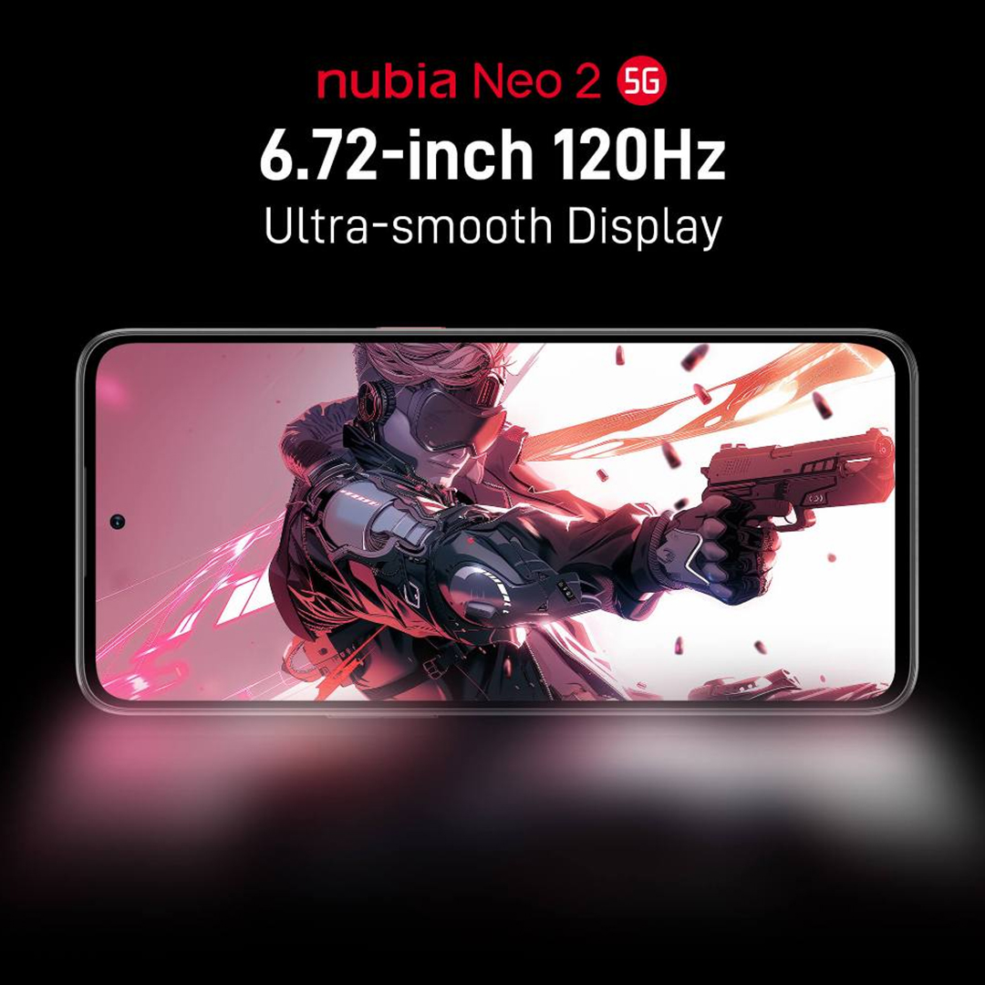 Nubia Neo 2 5G Smartphone | 8GB+256GB | Unisoc T820 | 6.72” FHD+ 120Hz Display | 50MP Dual ...