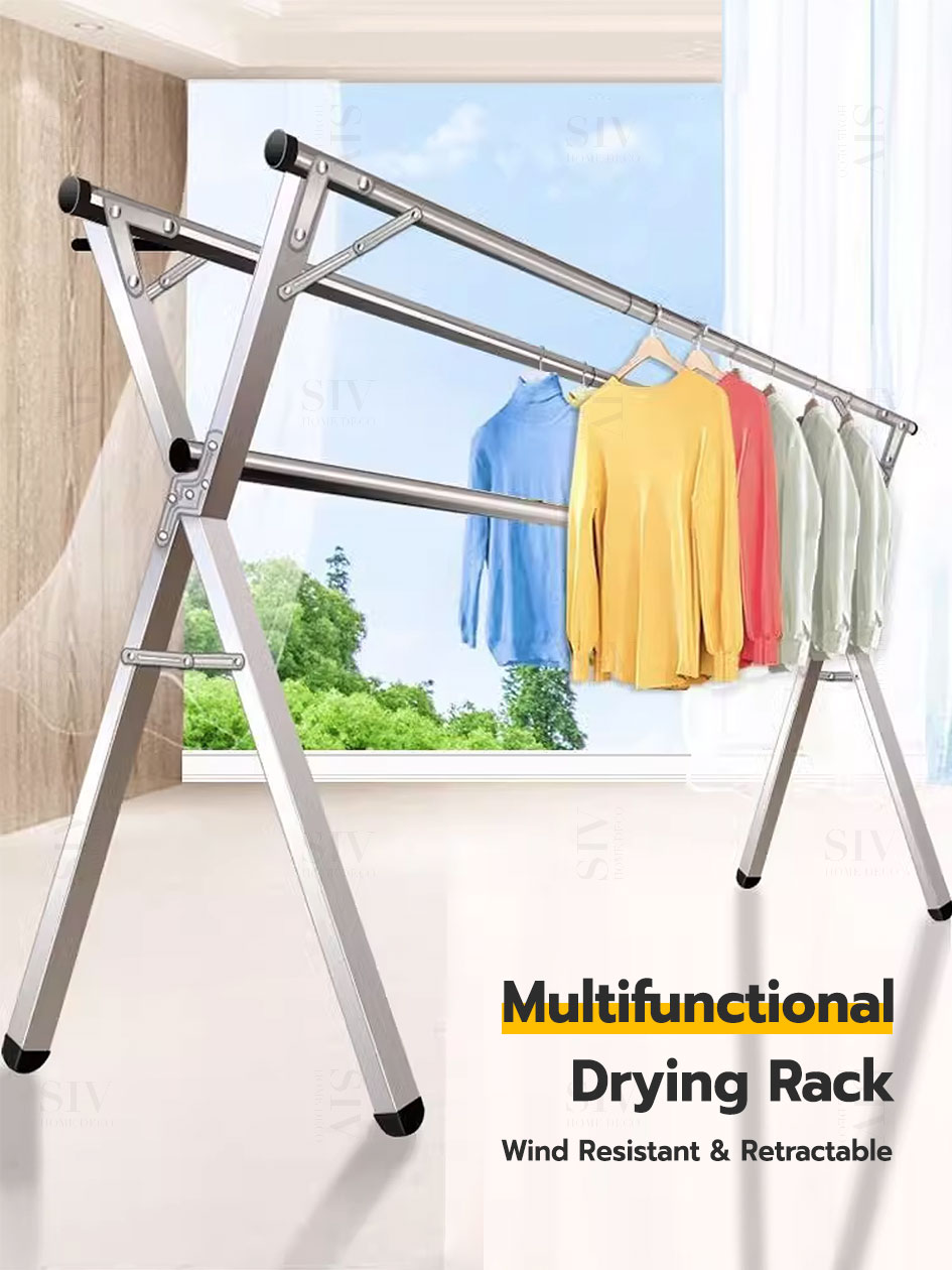 SIV 120-240cm Foldable Sampayan Indoor Outdoor Rack Stainless Steel ...