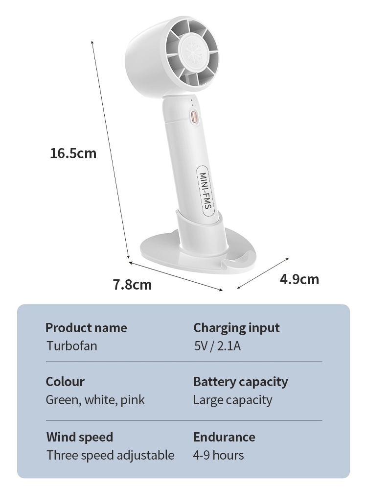 T10 Portable Mini Fan USB Rechargeable Fan Adjustable Cooling Fan ...