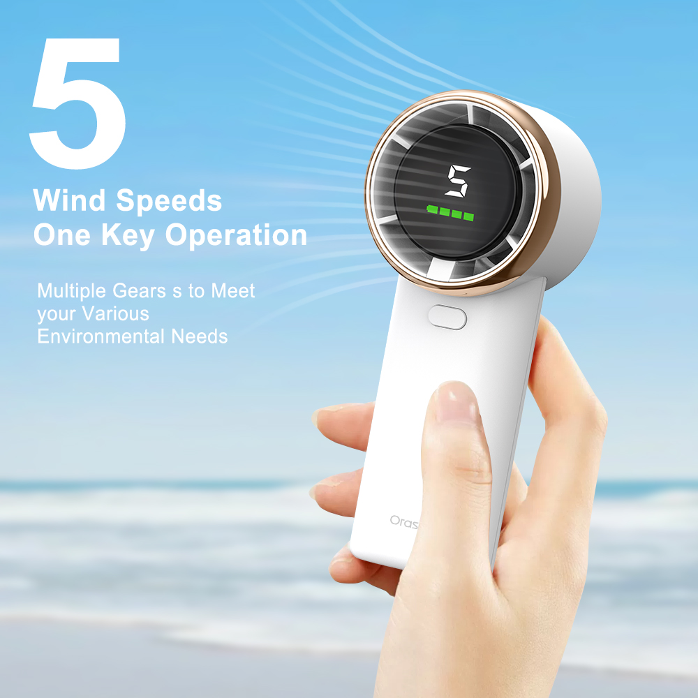 Orashare HF03 Mini Fan Rechargeable Portable Electric Fan 3 Wind Speeds Handy and Lightweight ...