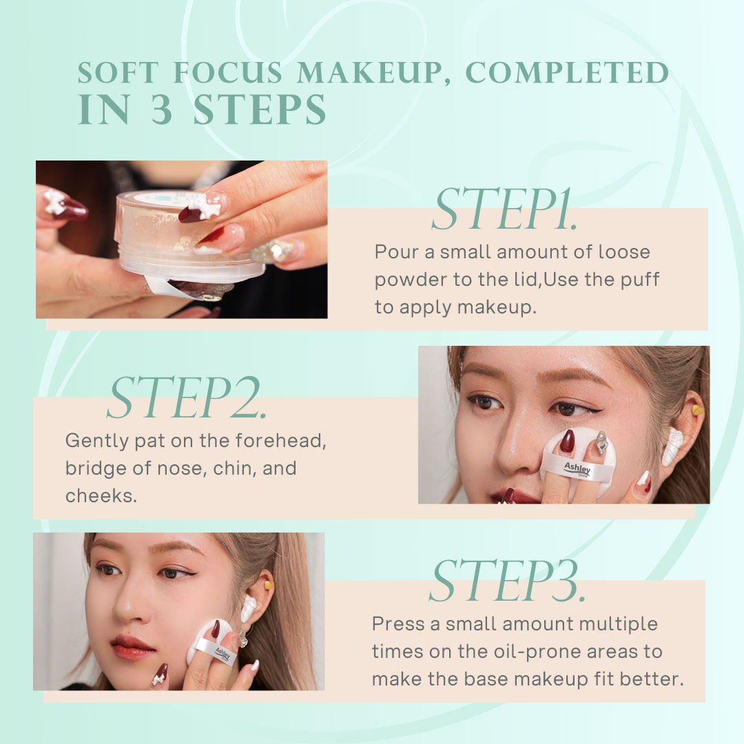 Ashley Shine Face Powder Matte Finish Oil-Control Long-lasting Smooth ...