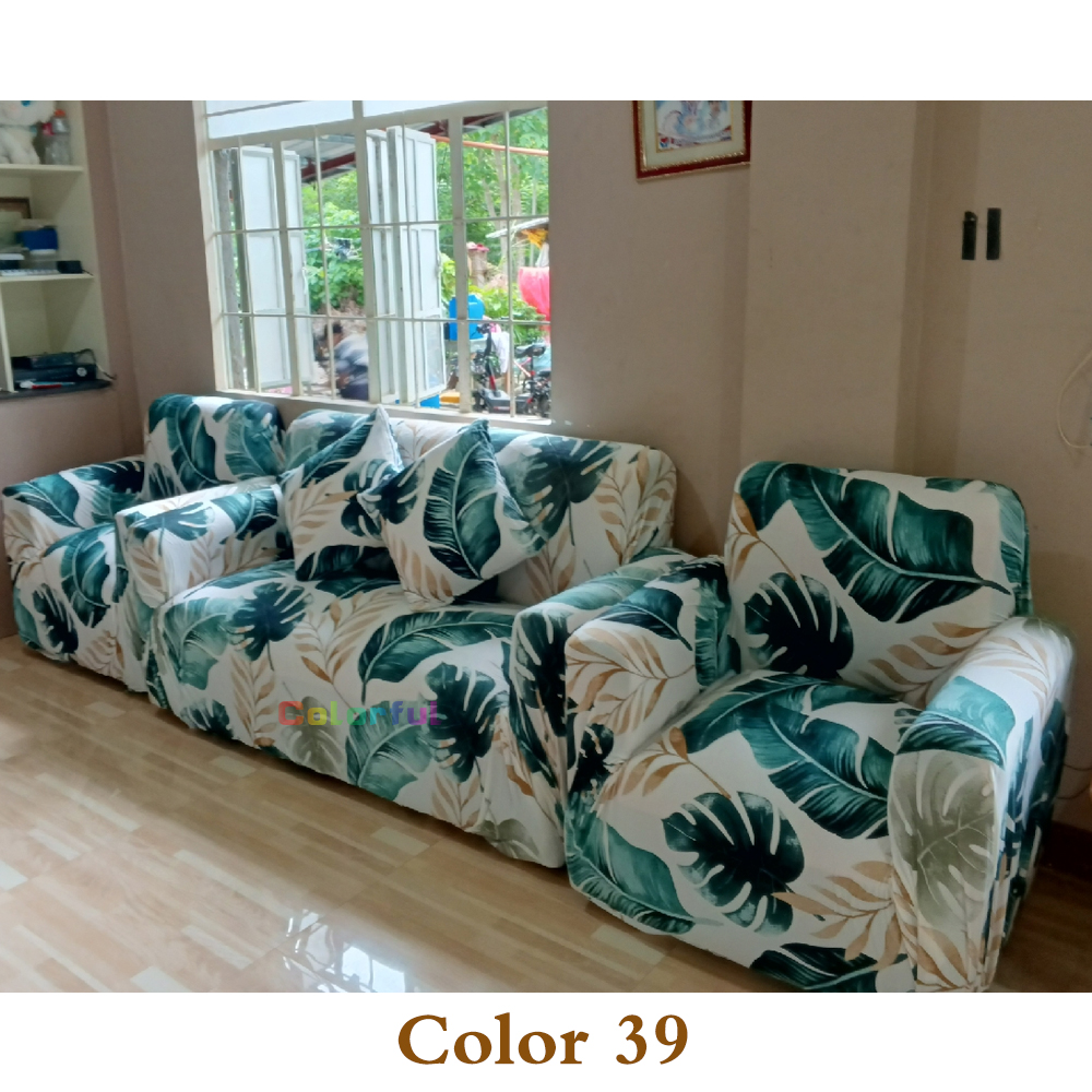 3 in 1 Sofa Cover Set Of 2 Single and 1 3seater Stretchable Full ...