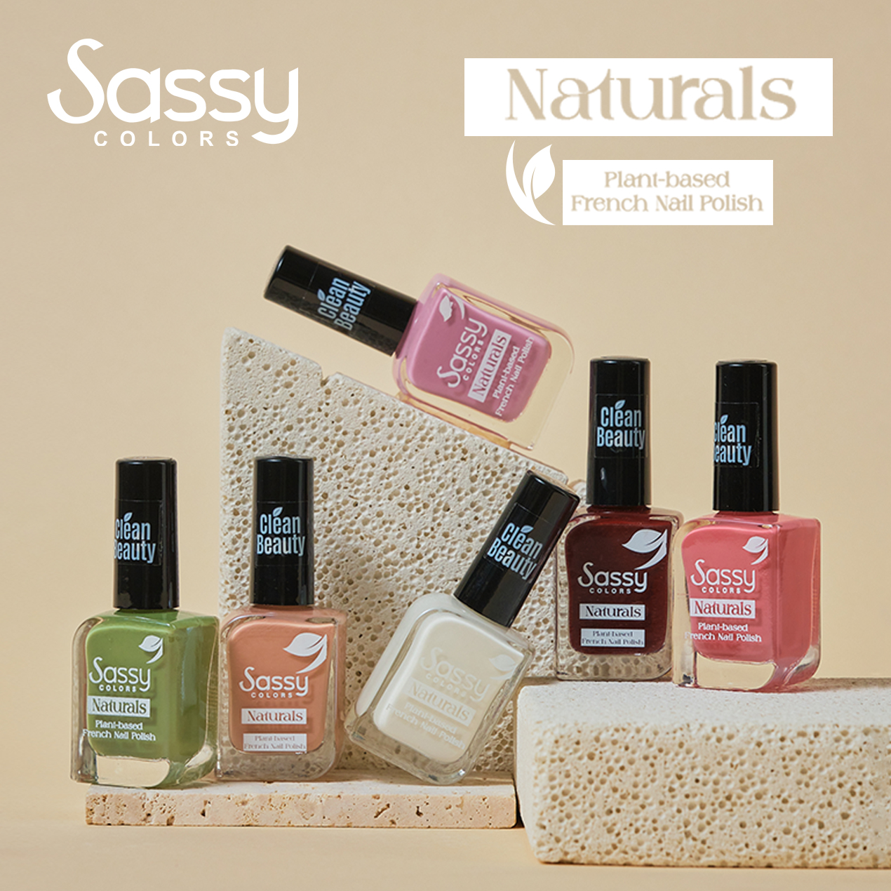 Sassy Colors Naturals Plant-Based-Cruelty Free-21 Free-French Nail ...
