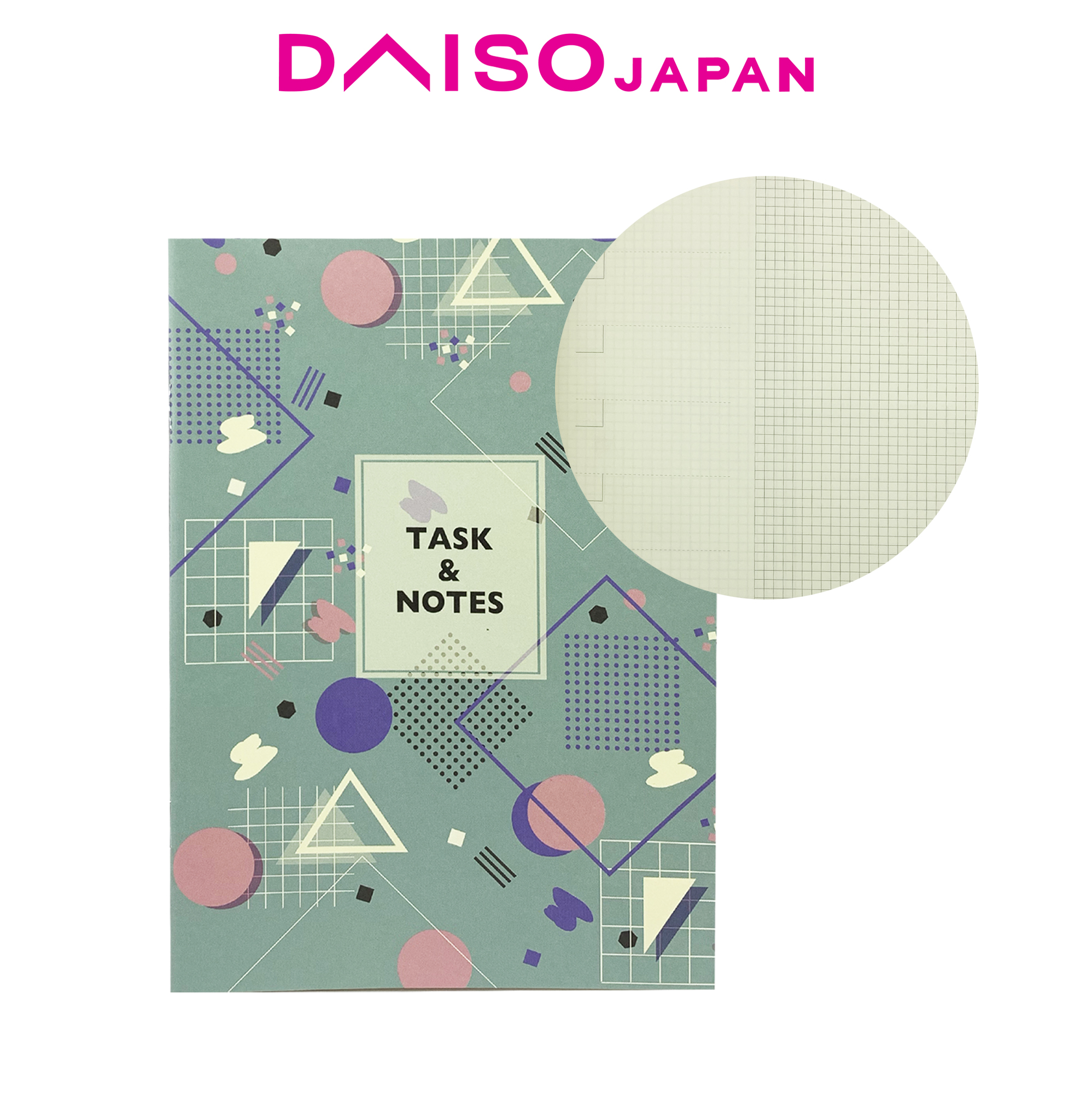 Daiso A5 Free Weekly Schedule Grid Notebook (Blue, 48 pages) | Shopee ...