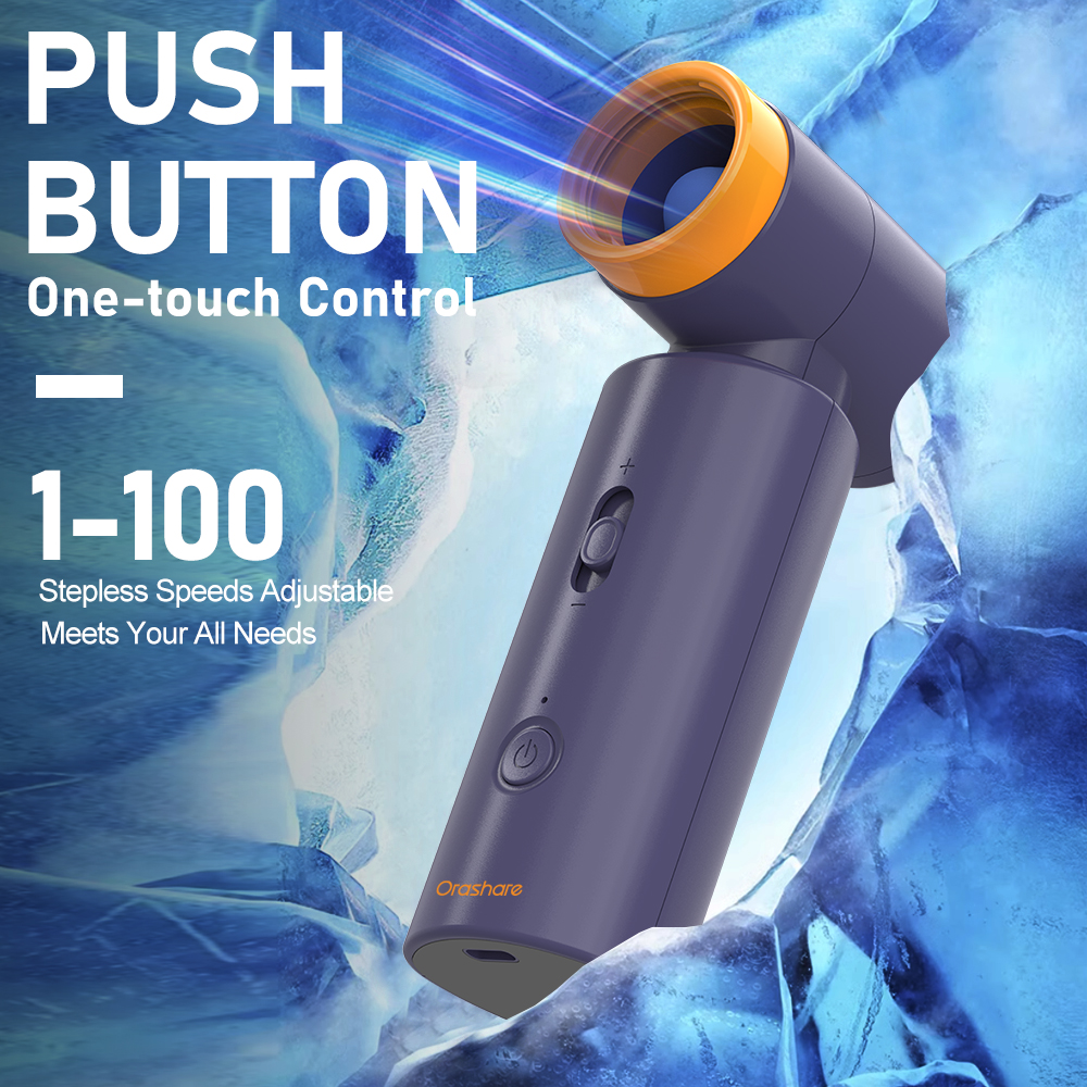 Orashare HF06 3 in 1 Turbo Jet Fan 100 Gear Speed Strong Wind 4500mAh ...