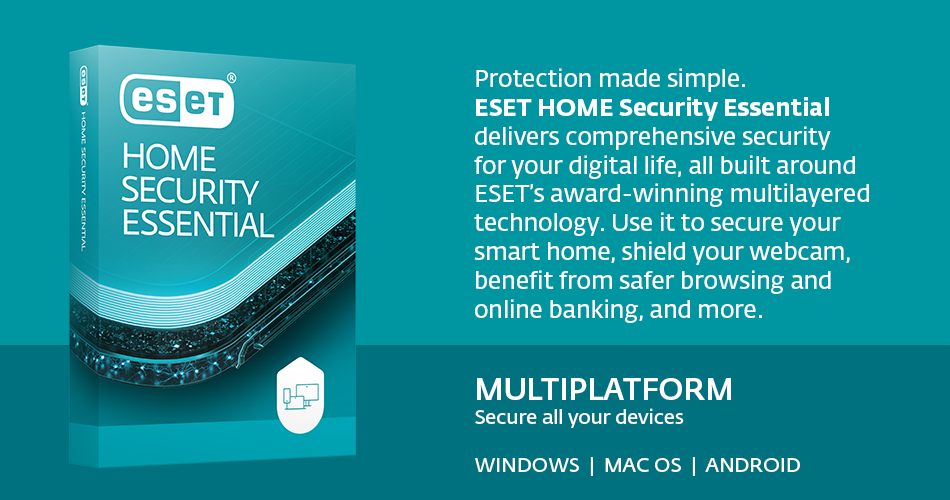 ESET HOME Security Essential 1 Device 1 Year Subscription | Shopee ...