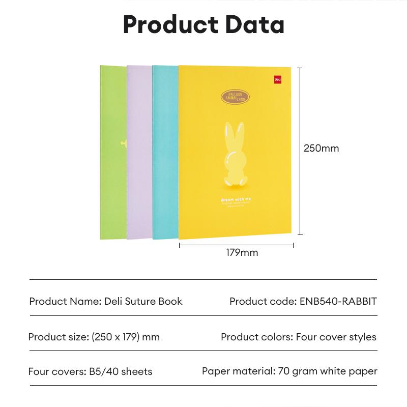 Deli B5 Notebook Easy to Tear Notebook School Supplies ENB540 | Shopee ...