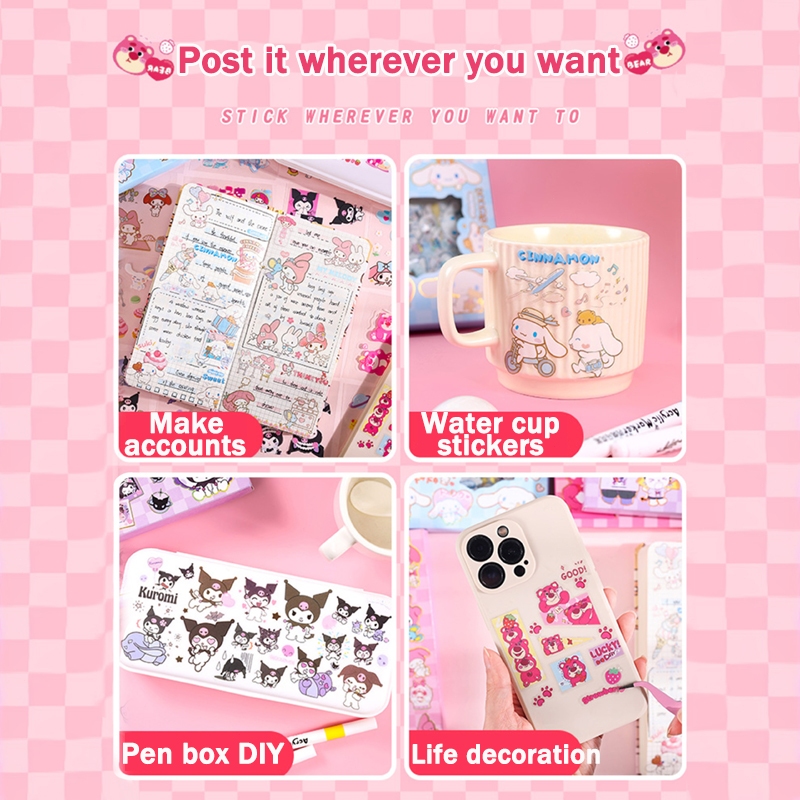 METECH DIY Cartoon stickers 100PCS Cute Waterproof Sticker Set ...