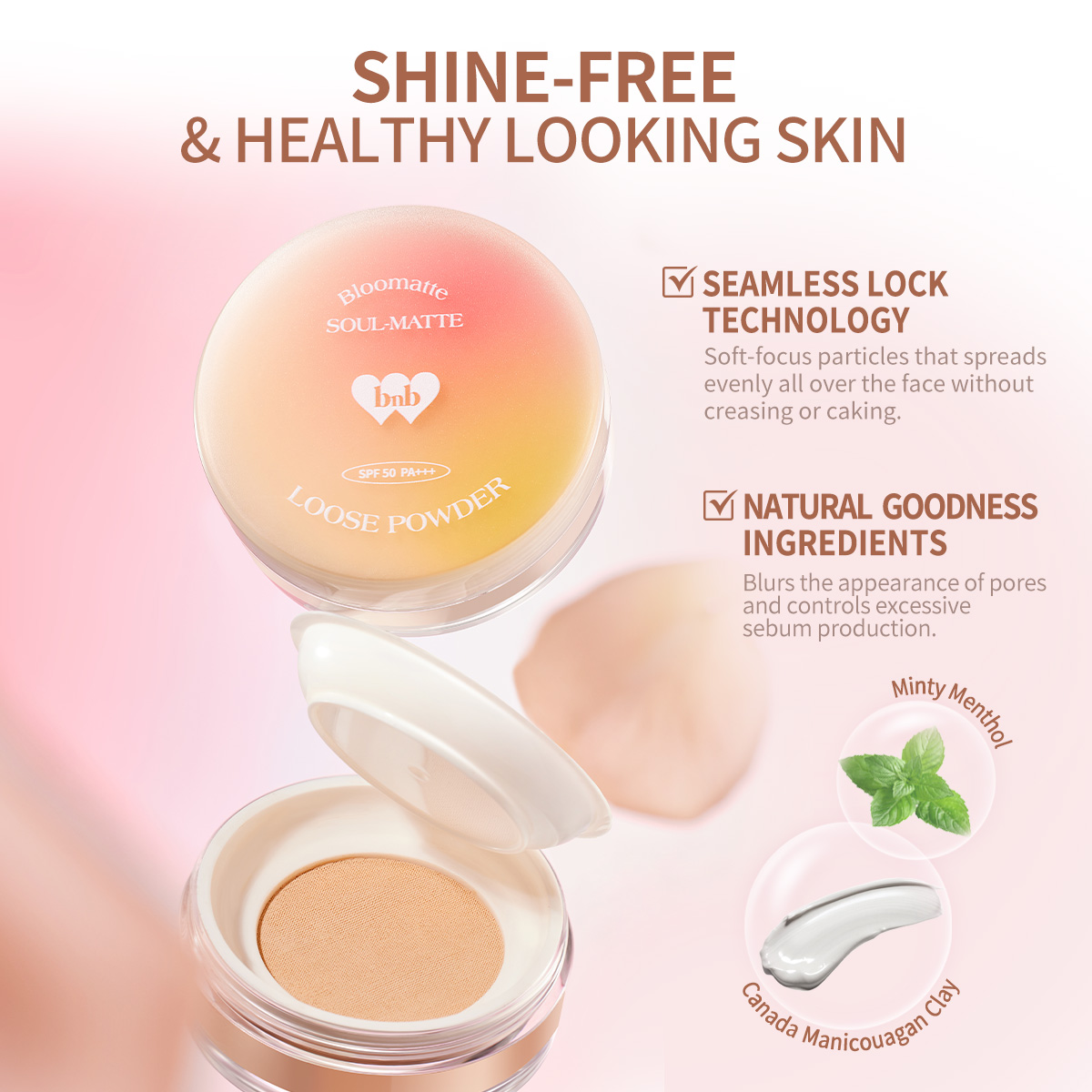 barenbliss BNB Soul Matte Loose Powder | Pore & Sebum Control Loose ...