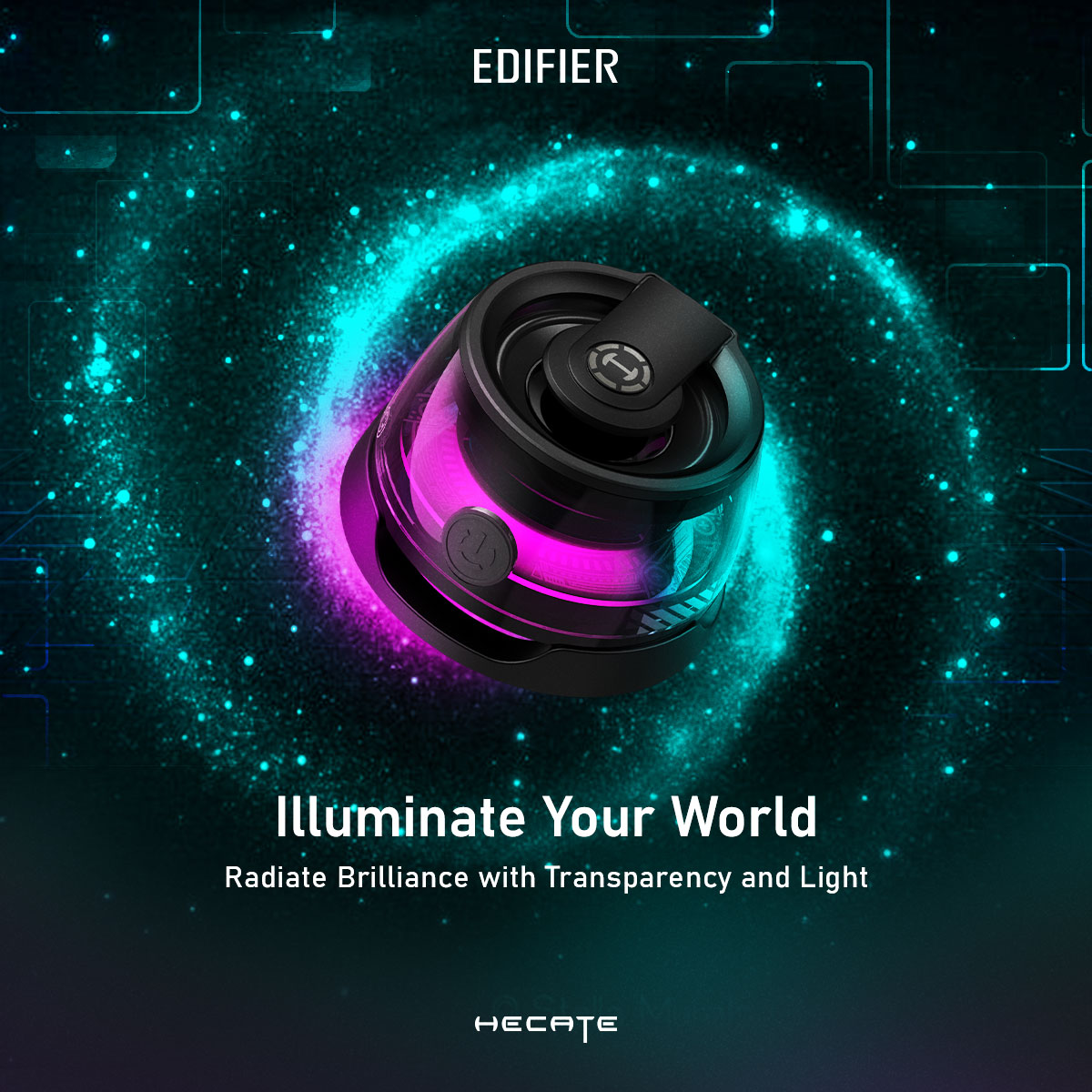 Edifier G200 Bluetooth Magnetic Speaker| Black| USB-C charging port ...