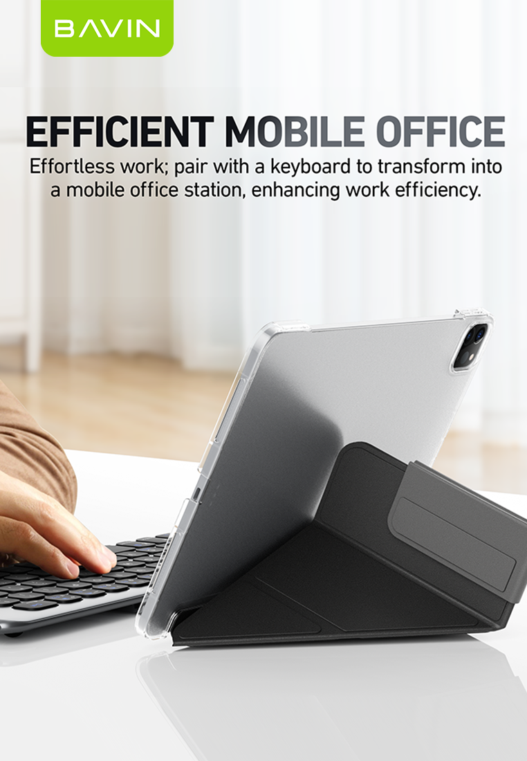 BAVIN C09 Clear Flip Cover Case Compatible w/ iPh Pad Pro 11" 7/8 10.2 ...