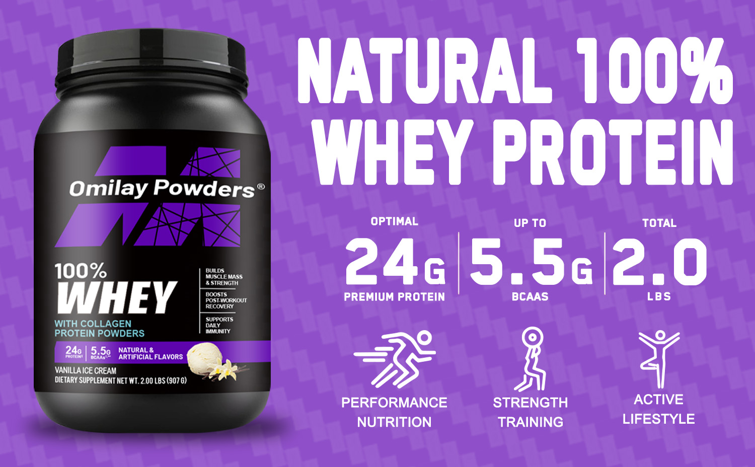 Omilay Whey Protein Powder BCAA Supplement Powder Whey Protein Isolate ...