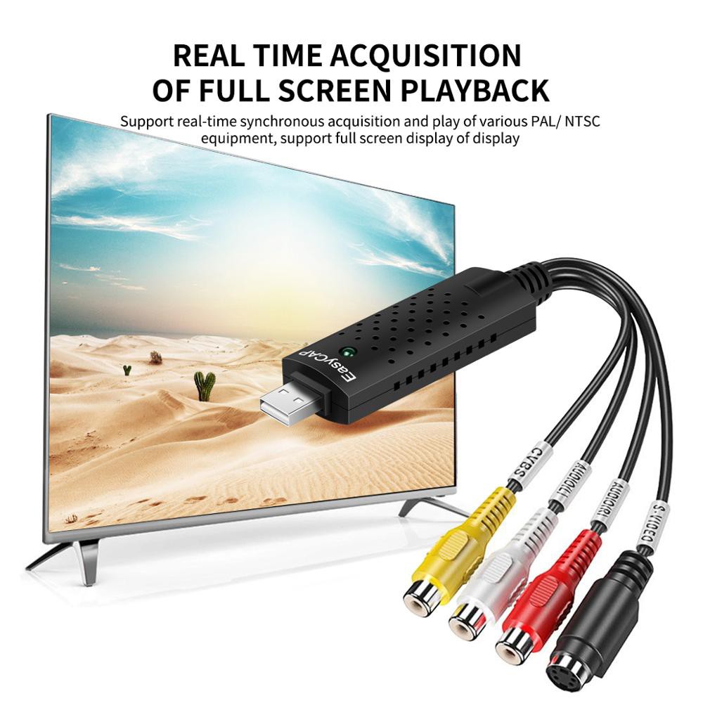 【Video Capture Adapter】DVR TV DVR VHS USB 2.0 Easycap Capture 4 Channel ...