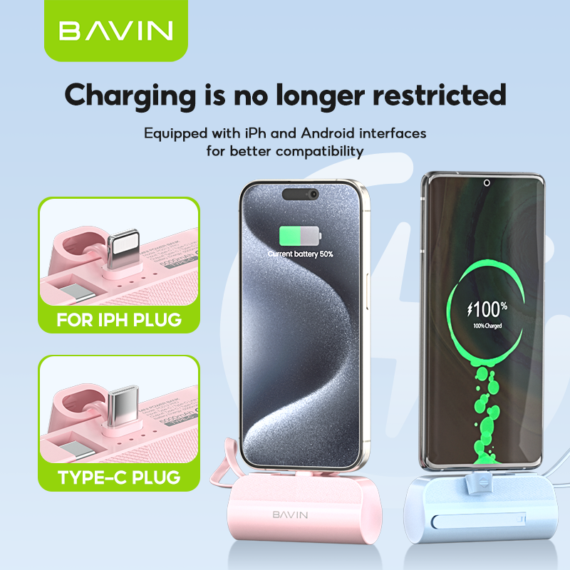 BAVIN PC012 / PC013 5000mAh Mini Fast Charging Portable Power Bank ...