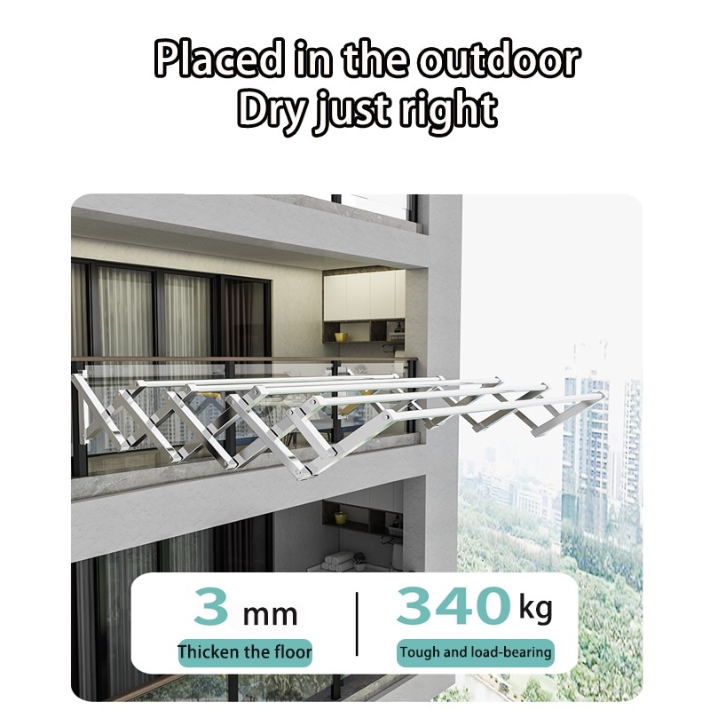 3/4/5 Sampayan Folding stainless steel clothes hanger with expansion ...