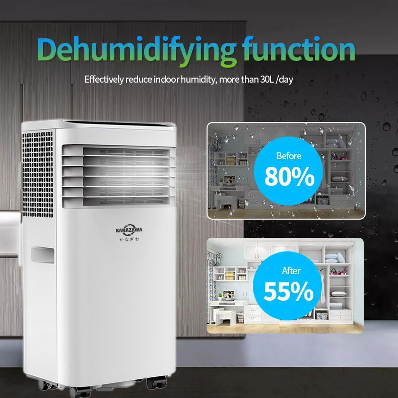 KANAZAWA Portable air conditioner 1HP LED touch screen with remote ...