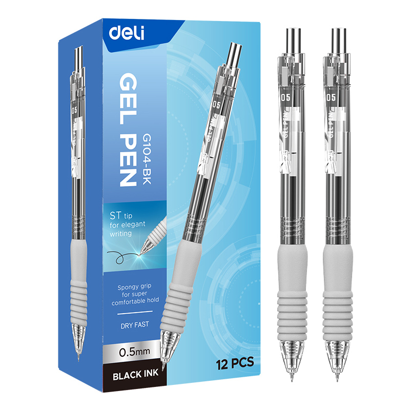 Deli Quick-dry Click Business Gel Pen 0.5mm ST Pen Tip 1PCS | Shopee ...