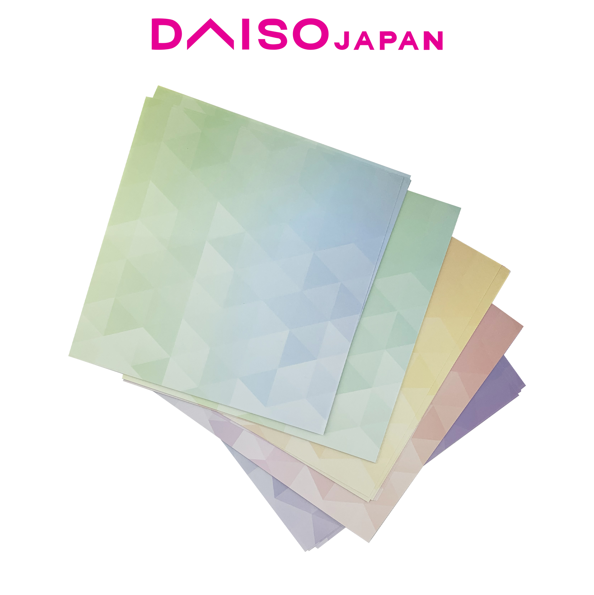 Daiso Origami Paper in Pastel Urokomon Design (5 colors, 50 sheets ...