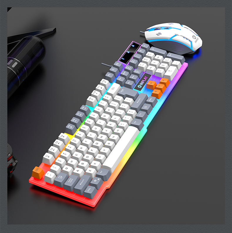 Inplay STX365 Colorful Keyboard and Mouse Set Combo Wired Gaming ...