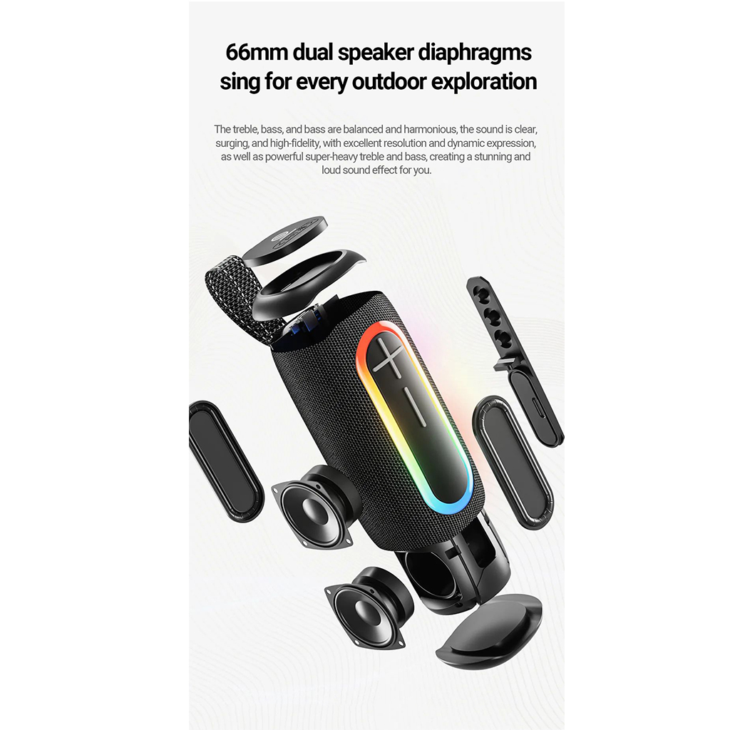 Awei Y885 Portable Bluetooth Speaker 20W IPX6 Surround Sound Extra Bss ...