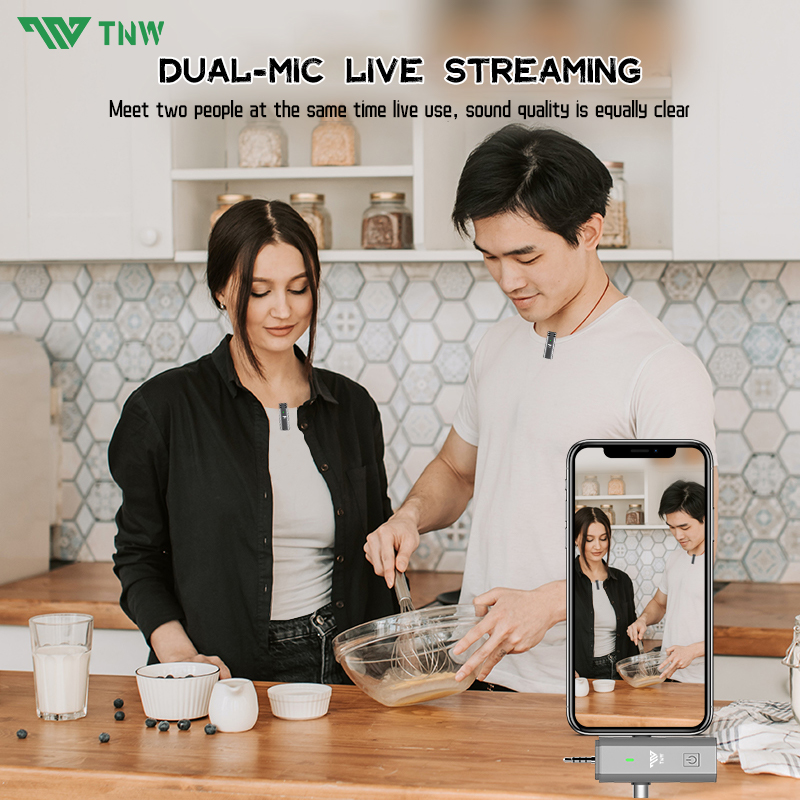 TNW Y12 Wireless Lavalier Microphone 3 in 1 with Noise Reduction ...