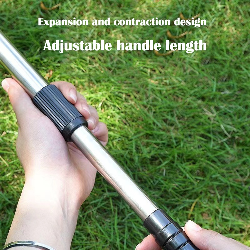 Telescopic Rake 15 Teeth Garden Leaf Rake Cleaning Leaves Rake ...