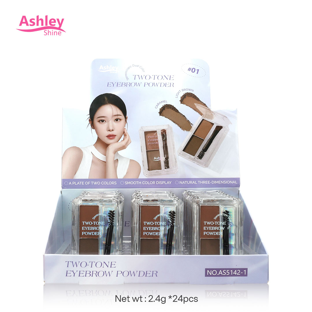 Ashley Shine Bi-Color Eyebrow Powder Waterproof Eyebrow Cream Long ...
