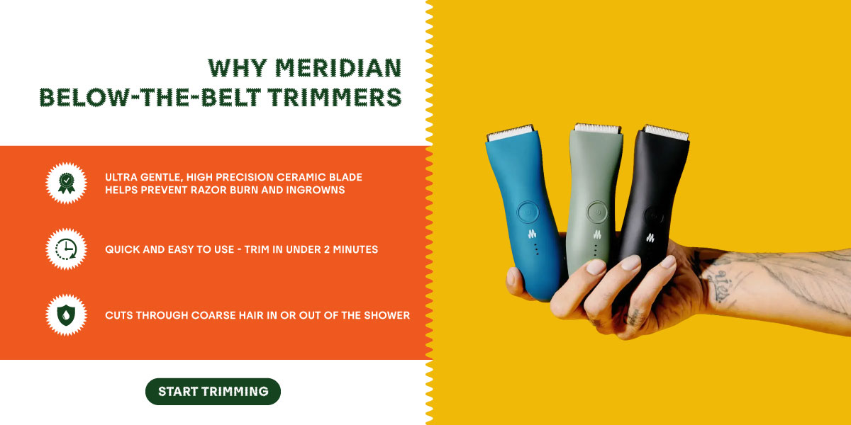 Meridian The Trimmer Premium Waterproof Electric Razor Body & Hair ...