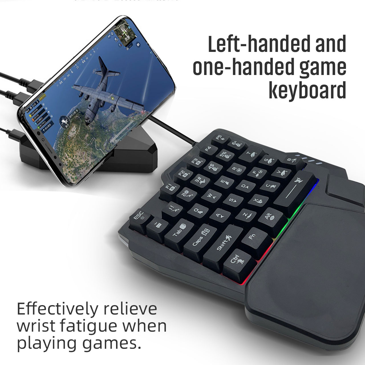 Zeus 35 Keys One-handed Gaming keyboard Ergonomic Keypad for Laptop ...