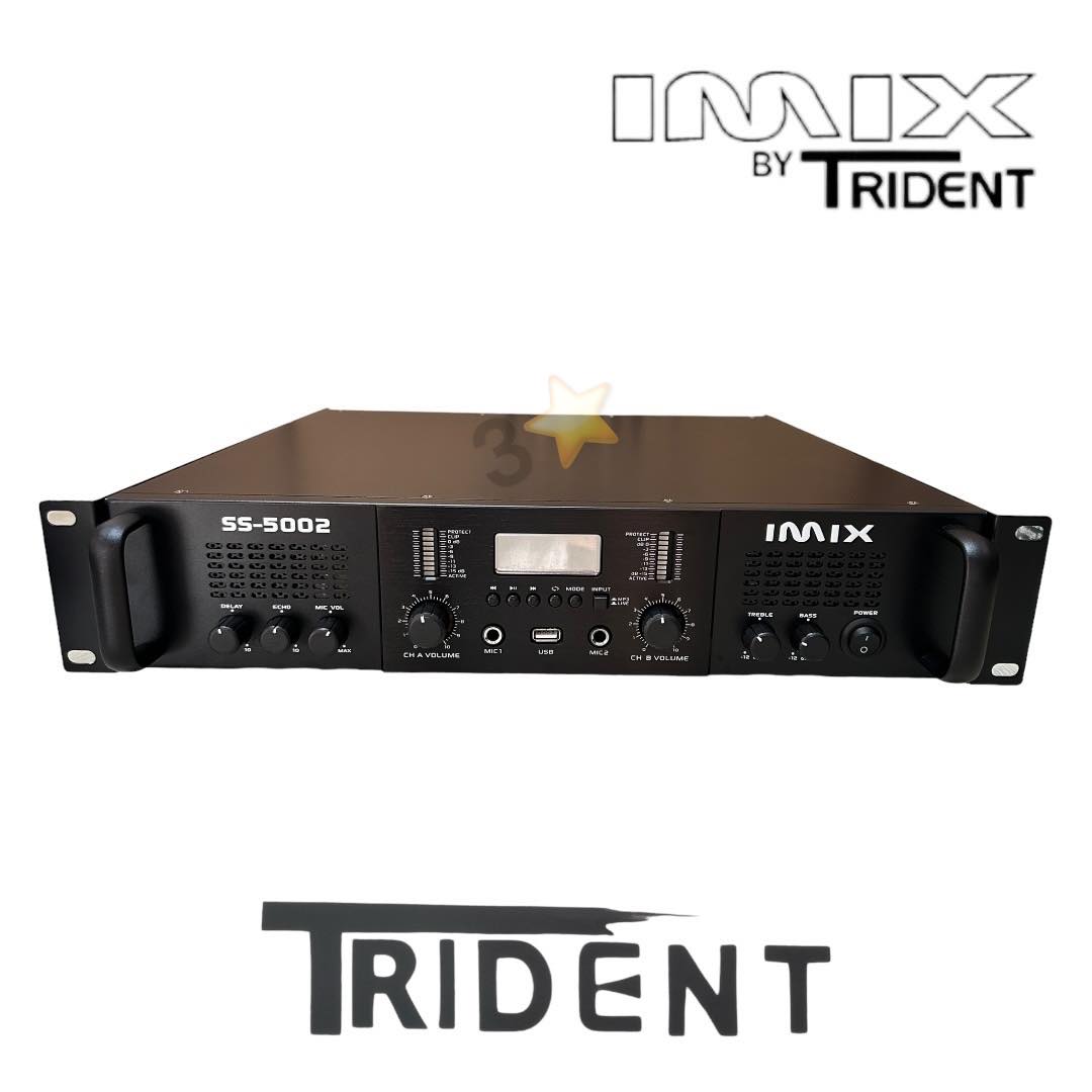 Imix / Trident SS-5002 Professional Amplifier w/Bluetooth Power ...