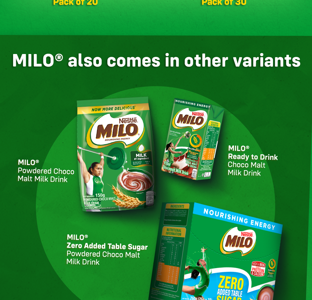 Milo Zero Added Table Sugar Powdered Choco Malt Milk Drink 26g - Pack ...