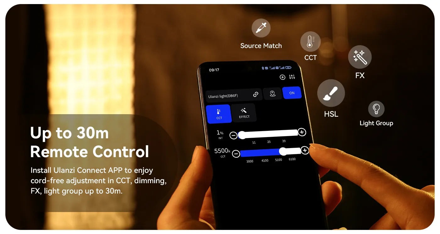 Ulanzi VL-200Bi 200W / VL-120Bi 120W Bi-Color LED Light w/ V-Mount ...