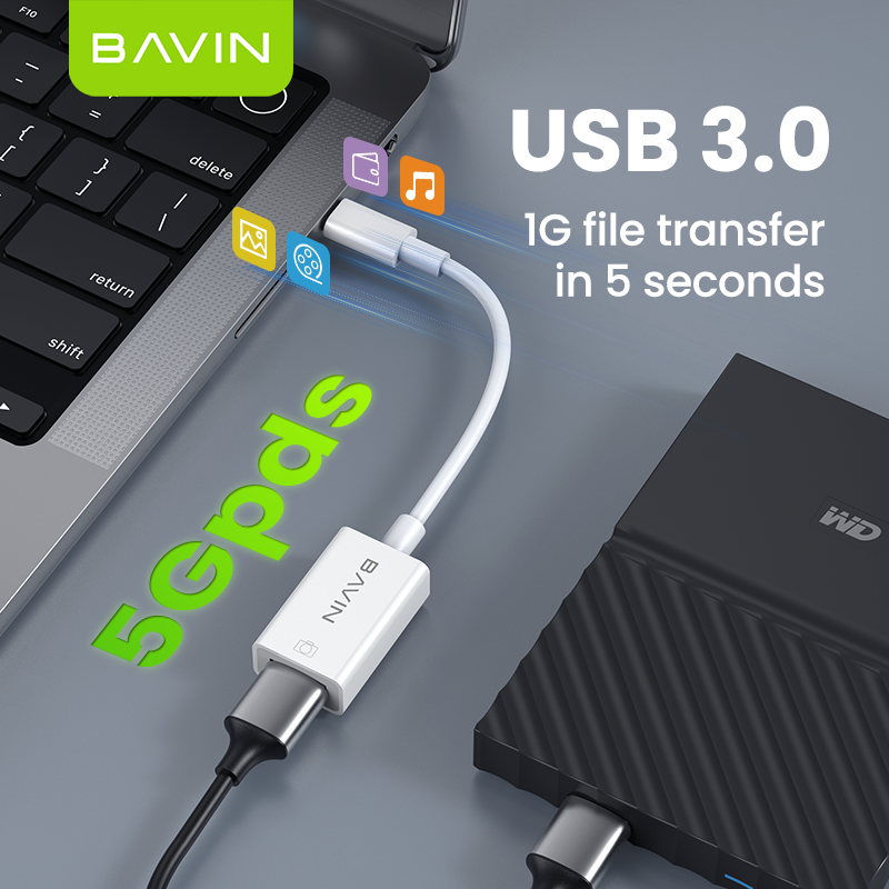 BAVIN O30 / O35 OTG Adapter Plug & Play Type-C to USB 3.0 / iPh to USB ...