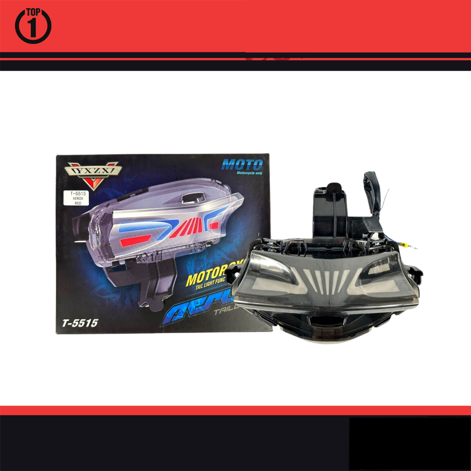 TOP1 Tail Light Assy Flowing Led/Signal Light/Brake Light for AEROX V1 ...