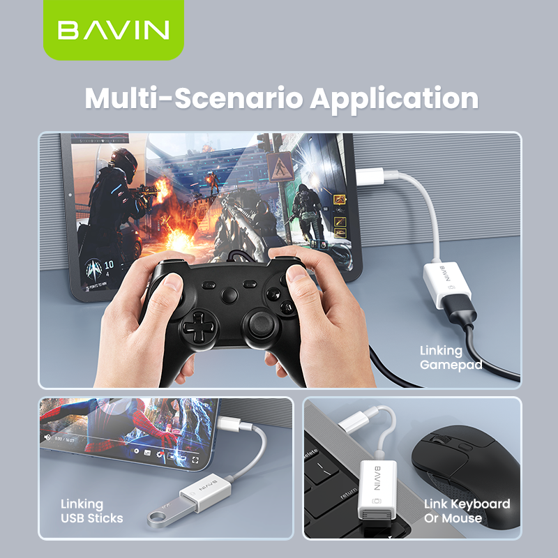 BAVIN O30 / O35 OTG Adapter Plug & Play Type-C to USB 3.0 / iPh to USB ...