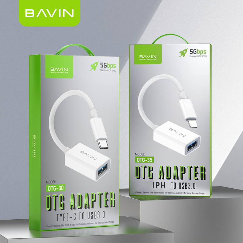 BAVIN O30 / O35 OTG Adapter Plug & Play Type-C to USB 3.0 / iPh to USB ...