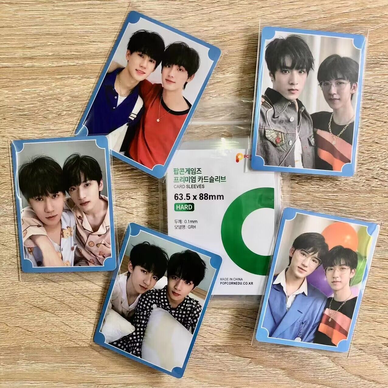 50pcs Blueberry Sleeves Kpop Photocard Protector Sleeve Hard Card ...