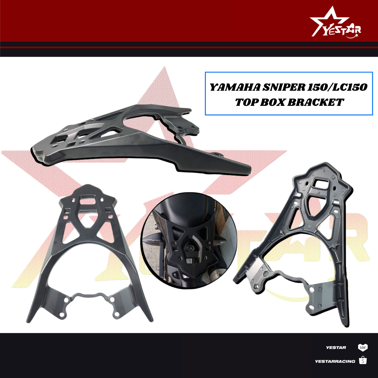 Yestar PH Sparrow Bracket Top Box Bracket Moto Box Grab Bar Bracket For ...