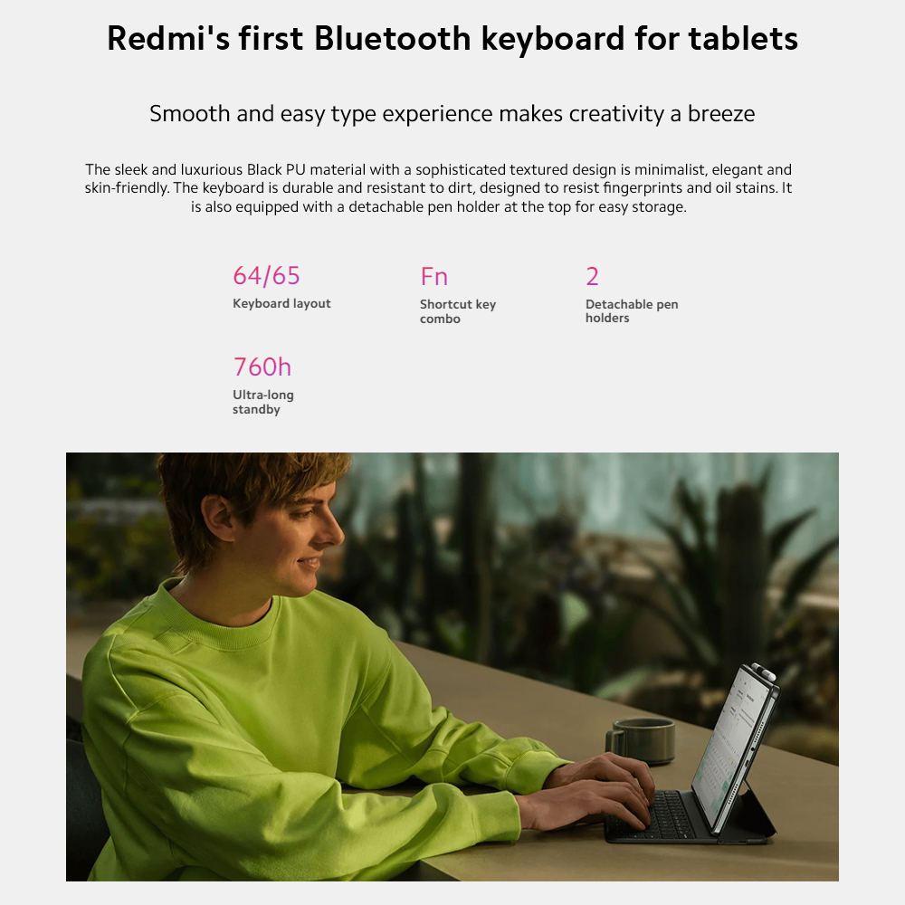 Xiaomi Redmi Pad Pro & Pad 2 Keyboard | Bluetooth 5.2 | 210mAh [NEW ...